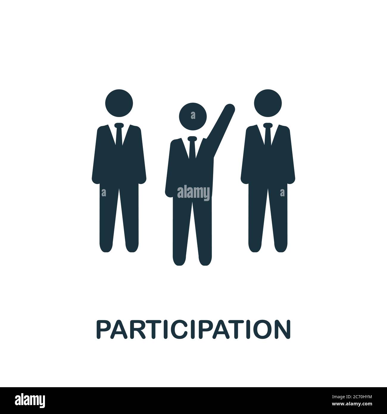 Partizipation icon Ausgeschnittene Stockfotos und -bilder - Alamy