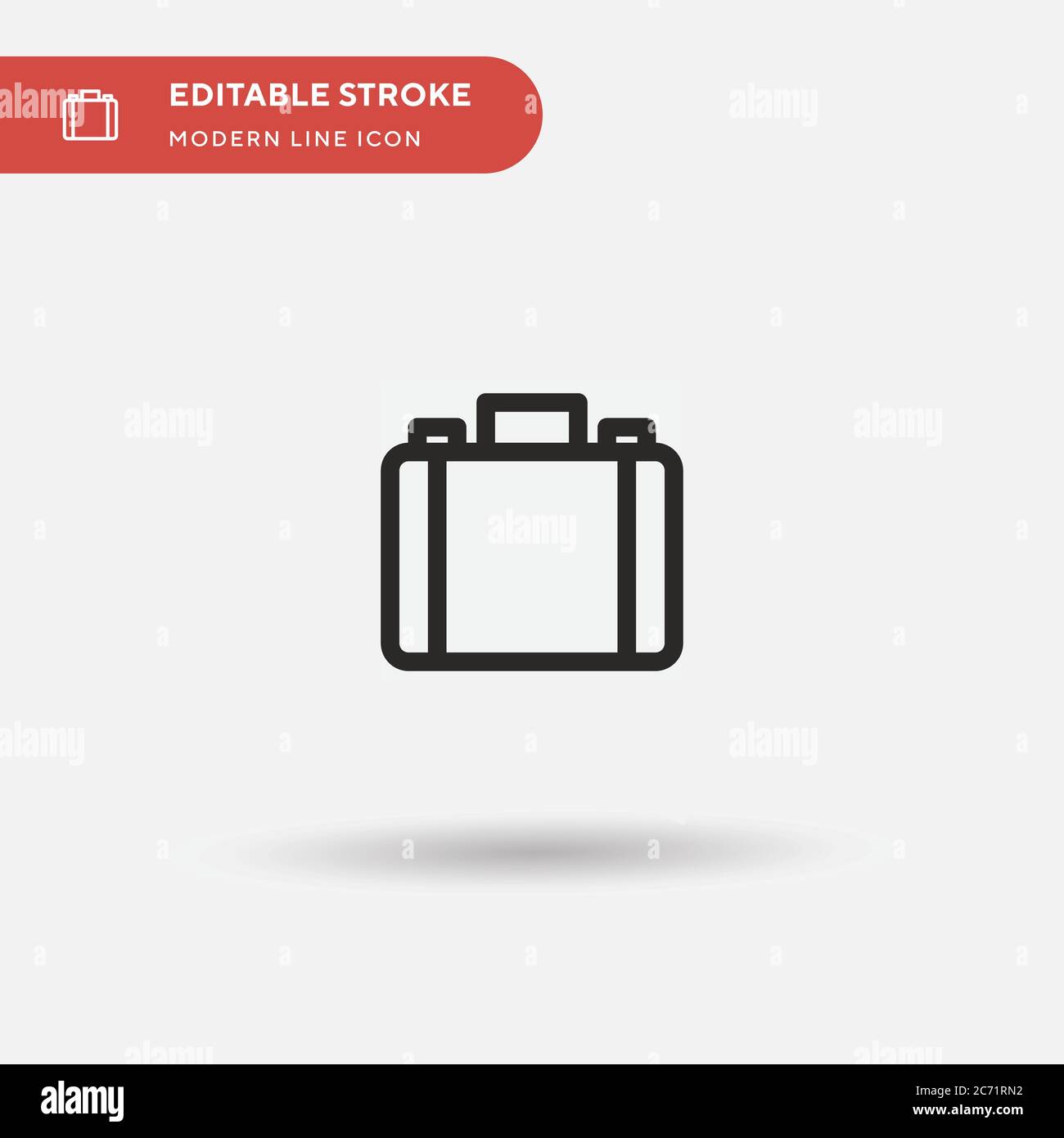 Einfaches Vektorsymbol für Aktenkoffer. Illustration Symbol Design ...