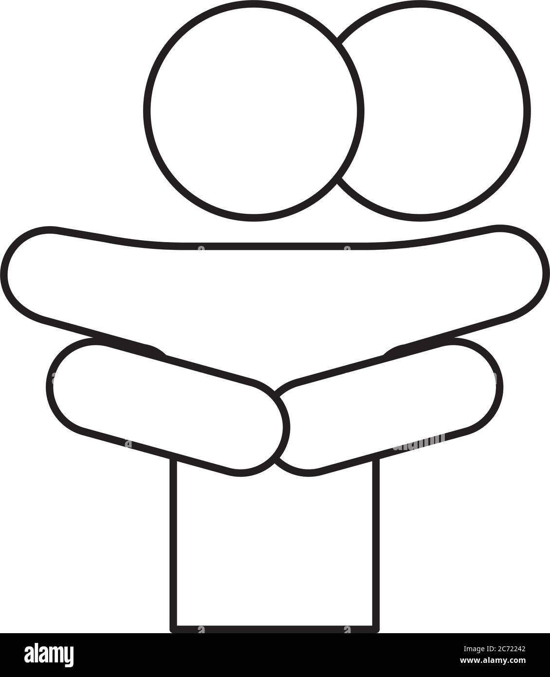 Menschen Avatare Umarmung Linie Stil Symbol Design der Liebe ...