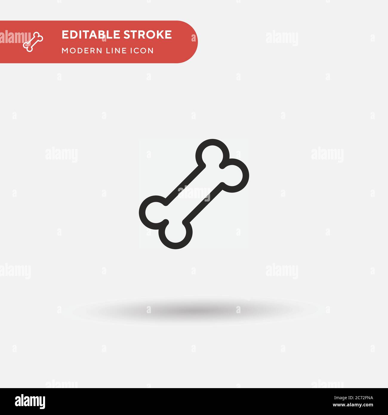 Einfaches Vektorsymbol Knochen. Illustration Symbol Design Vorlage für ...