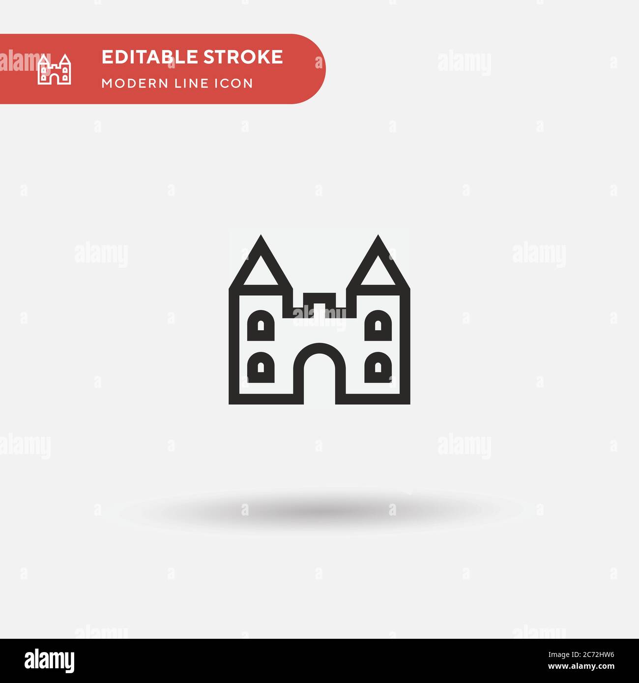 Burg einfaches Vektor-Symbol. Illustration Symbol Design Vorlage für ...
