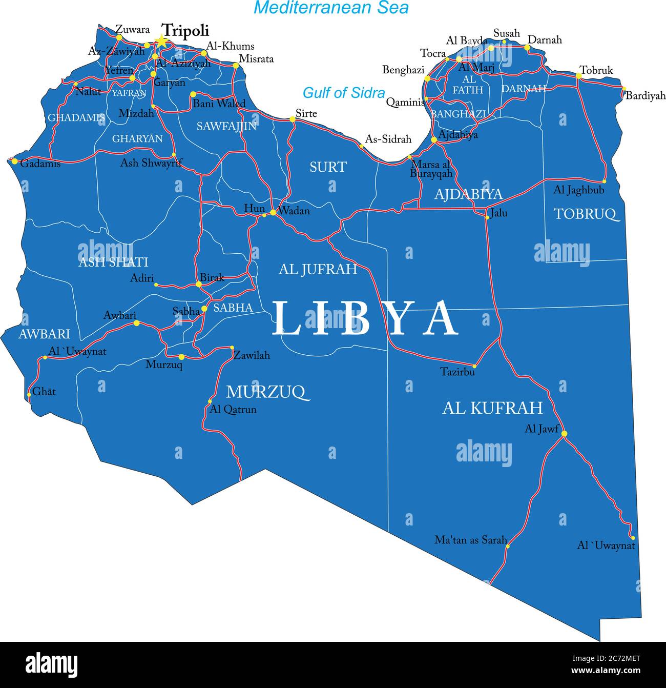 Libya map Stock-Vektorgrafiken kaufen - Alamy