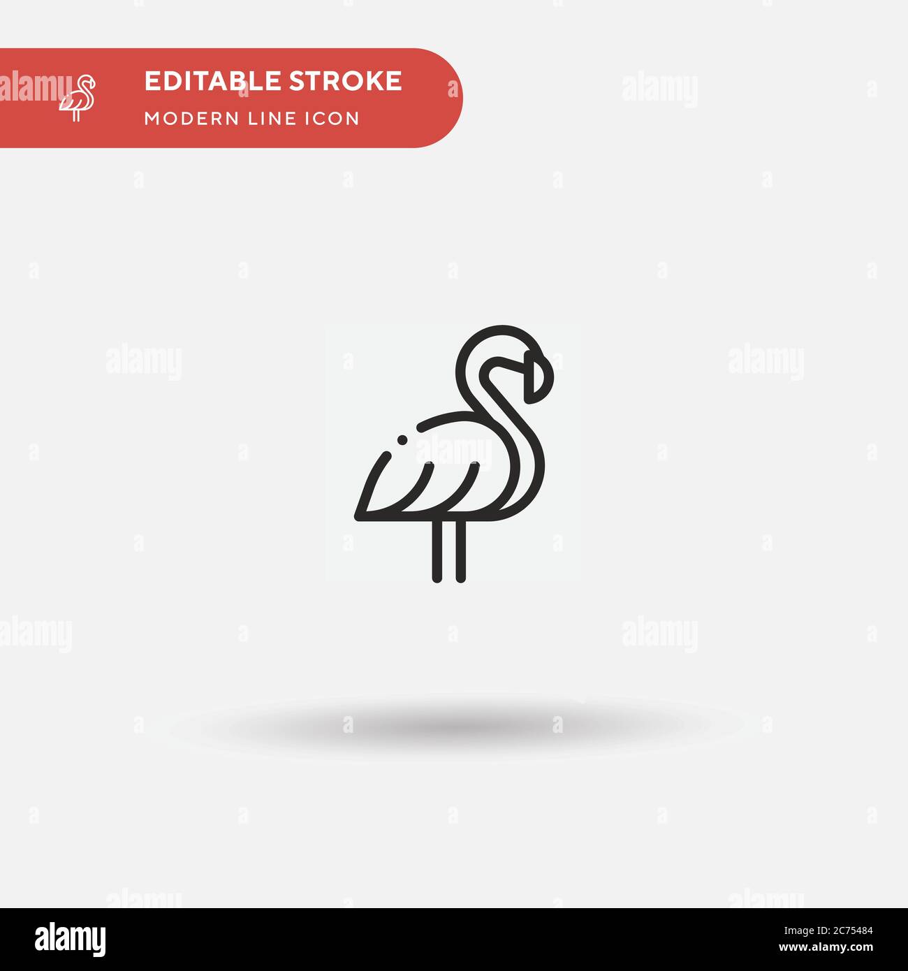 Einfaches Flamingo-Vektorsymbol. Illustration Symbol Design Vorlage für ...
