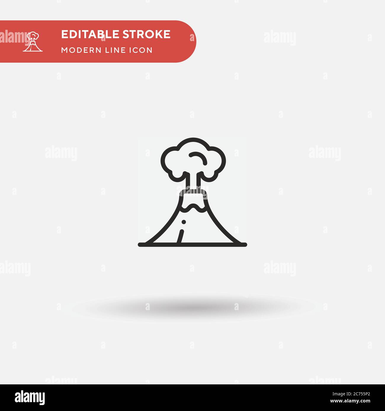 Einfaches Vektorsymbol für Vulkan. Illustration Symbol Design Vorlage ...