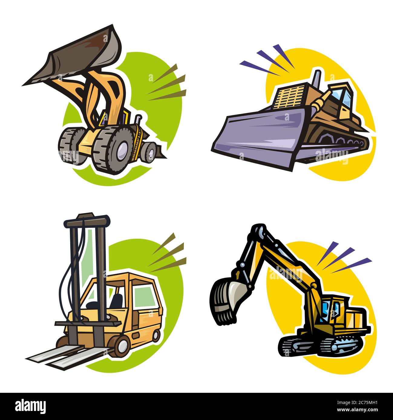 Baggerkran symbol Stock-Vektorgrafiken kaufen - Alamy