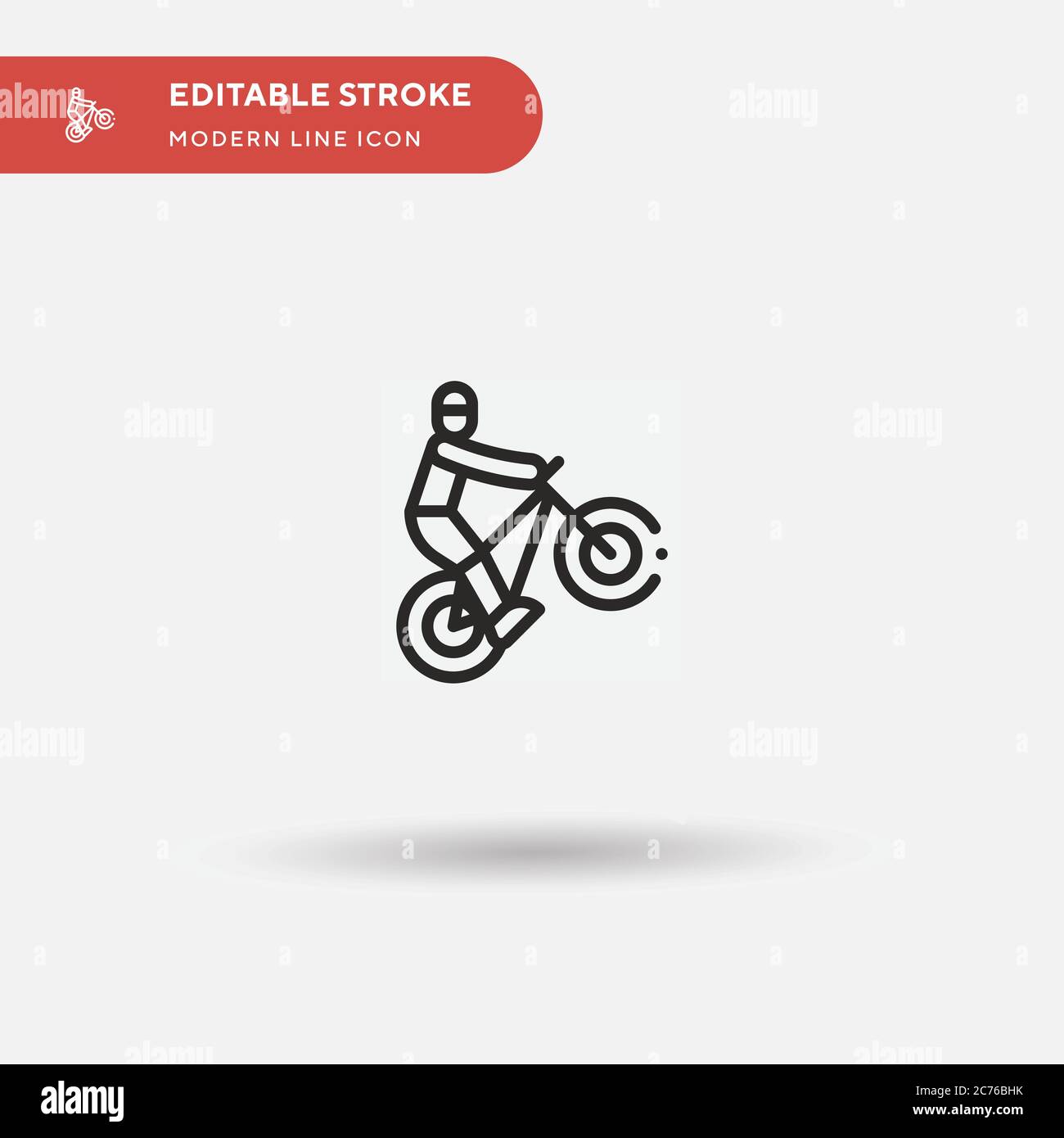 Einfaches Vektor-Symbol für Mountainbike. Illustration Symbol Design ...