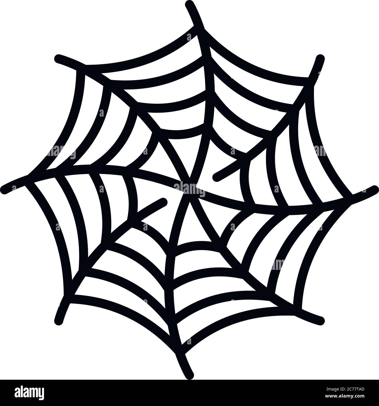 Symbol für Spinnennetz mit Spiralspinne. Umriss Spirale Spinne Web ...