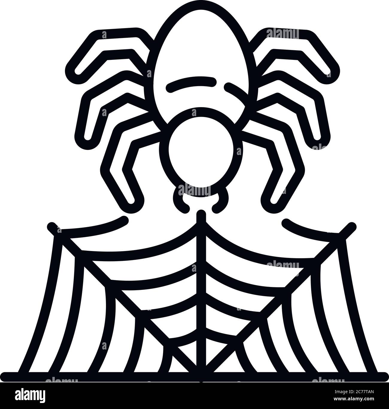 Spinnennetz-Symbol. Outline Spinne machen Web-Vektor-Symbol für Web ...