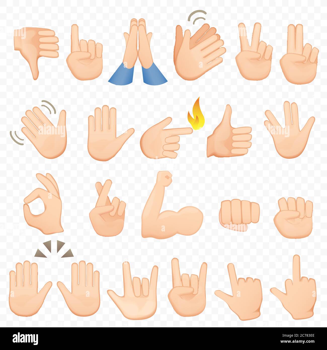 Sign Signal Hand Finger Symbols Stock-Vektorgrafiken kaufen - Alamy