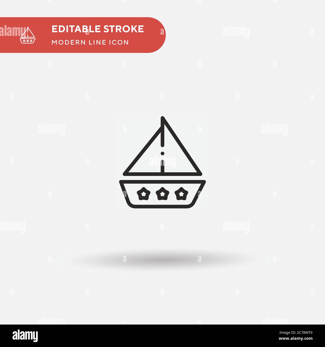 Boot Simple Vektor-Symbol. Illustration Symbol Design Vorlage für Web ...