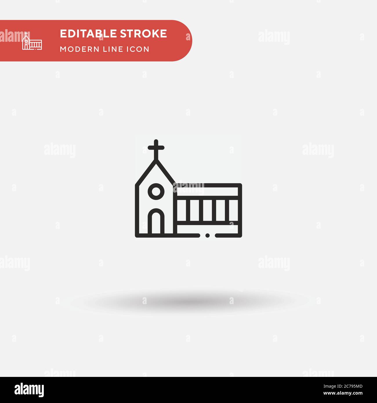 Kirche einfaches Vektor-Symbol. Illustration Symbol Design Vorlage für ...