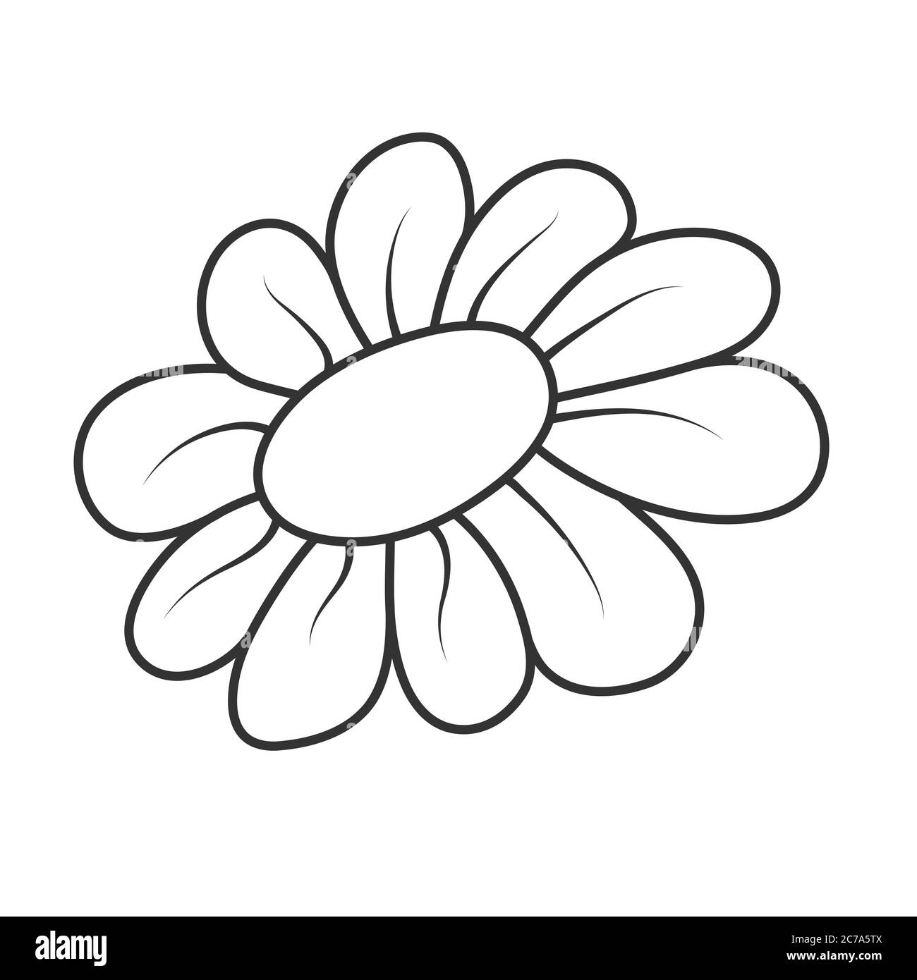 Vektor-Illustration einer Blume. Eine leere Umrisse für Scrapbooking ...