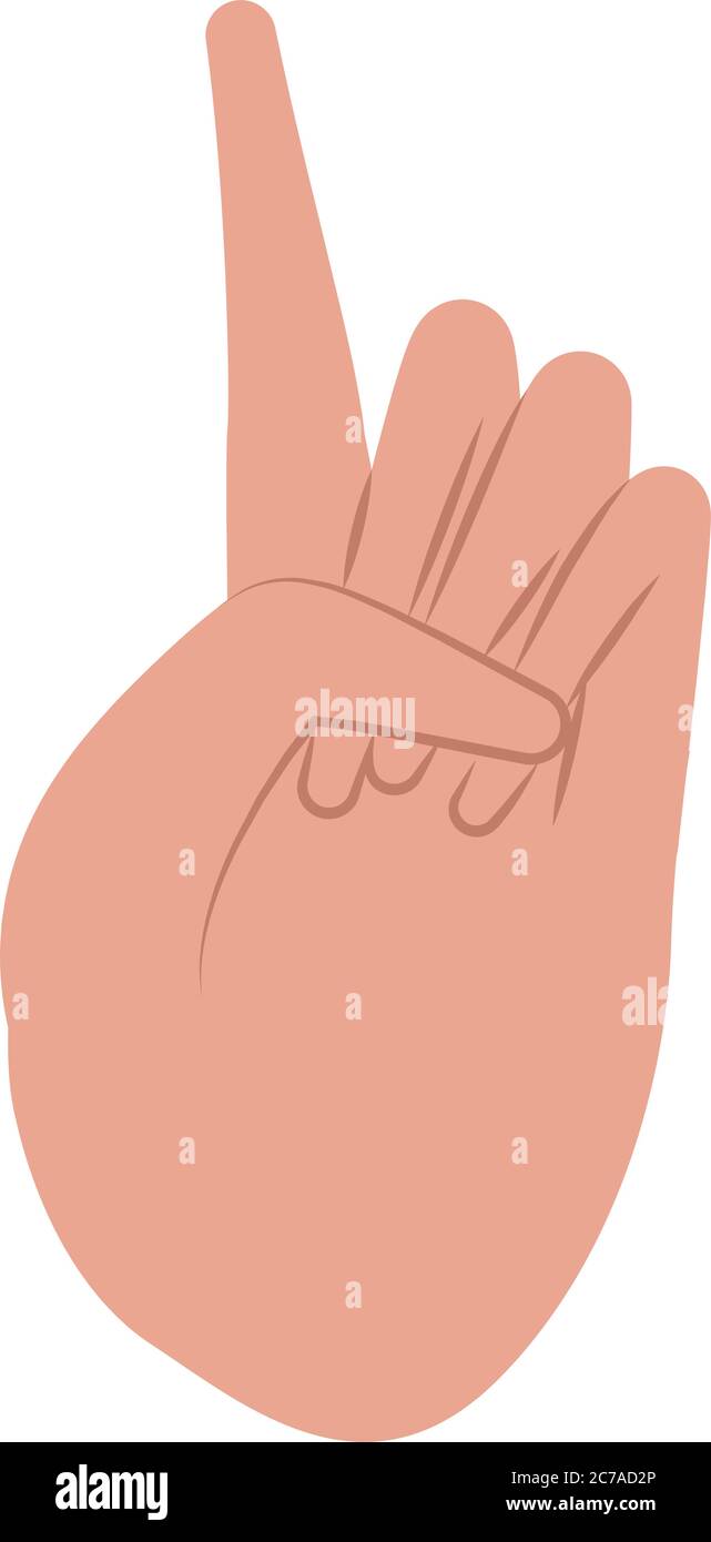 Ein Schild mit Hand Design der Menschen Arm Finger Person lernen ...