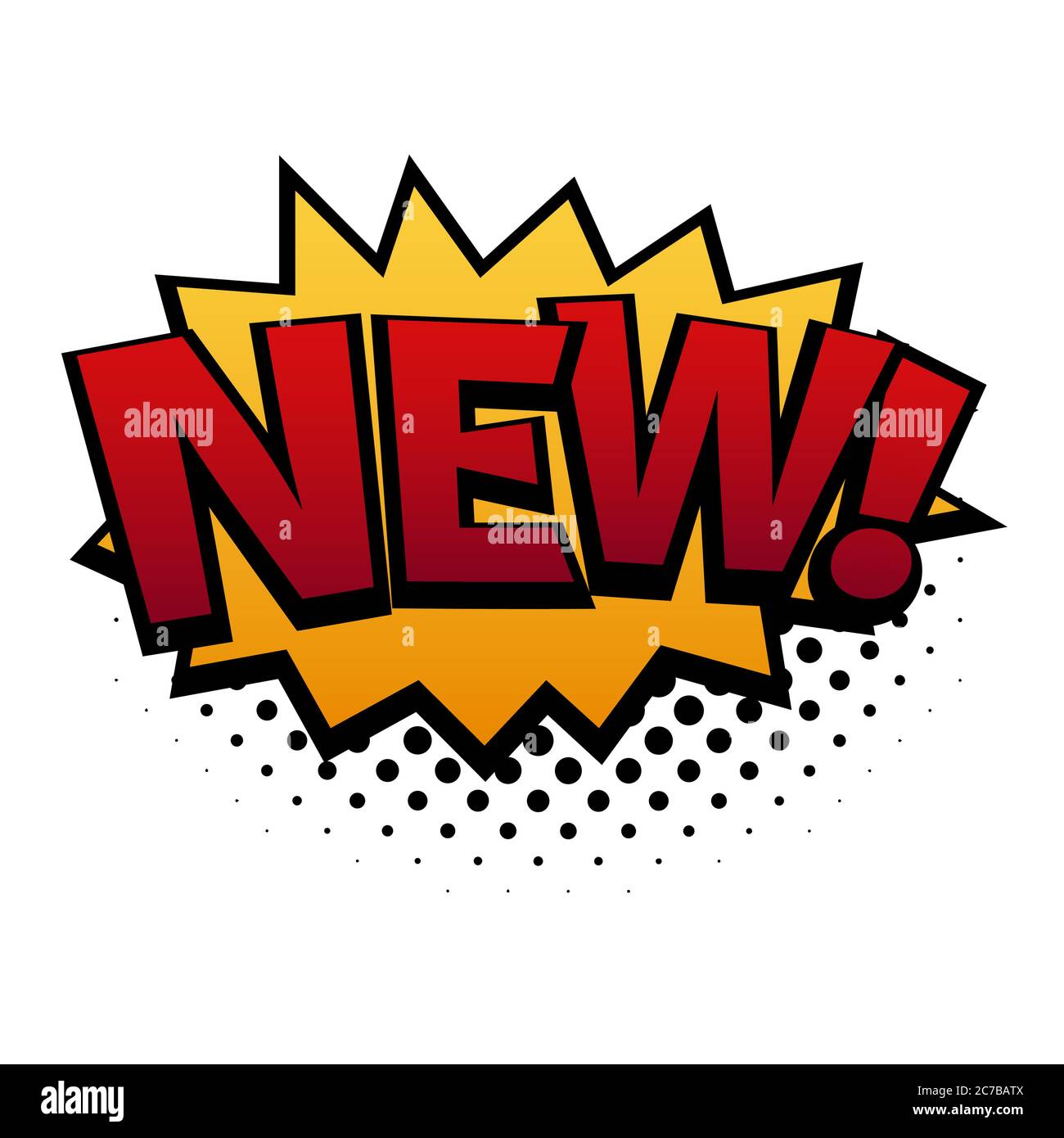 Comic Lettering Neu. Comic Sprechblase mit emotionalem Text Neu. Vektor ...