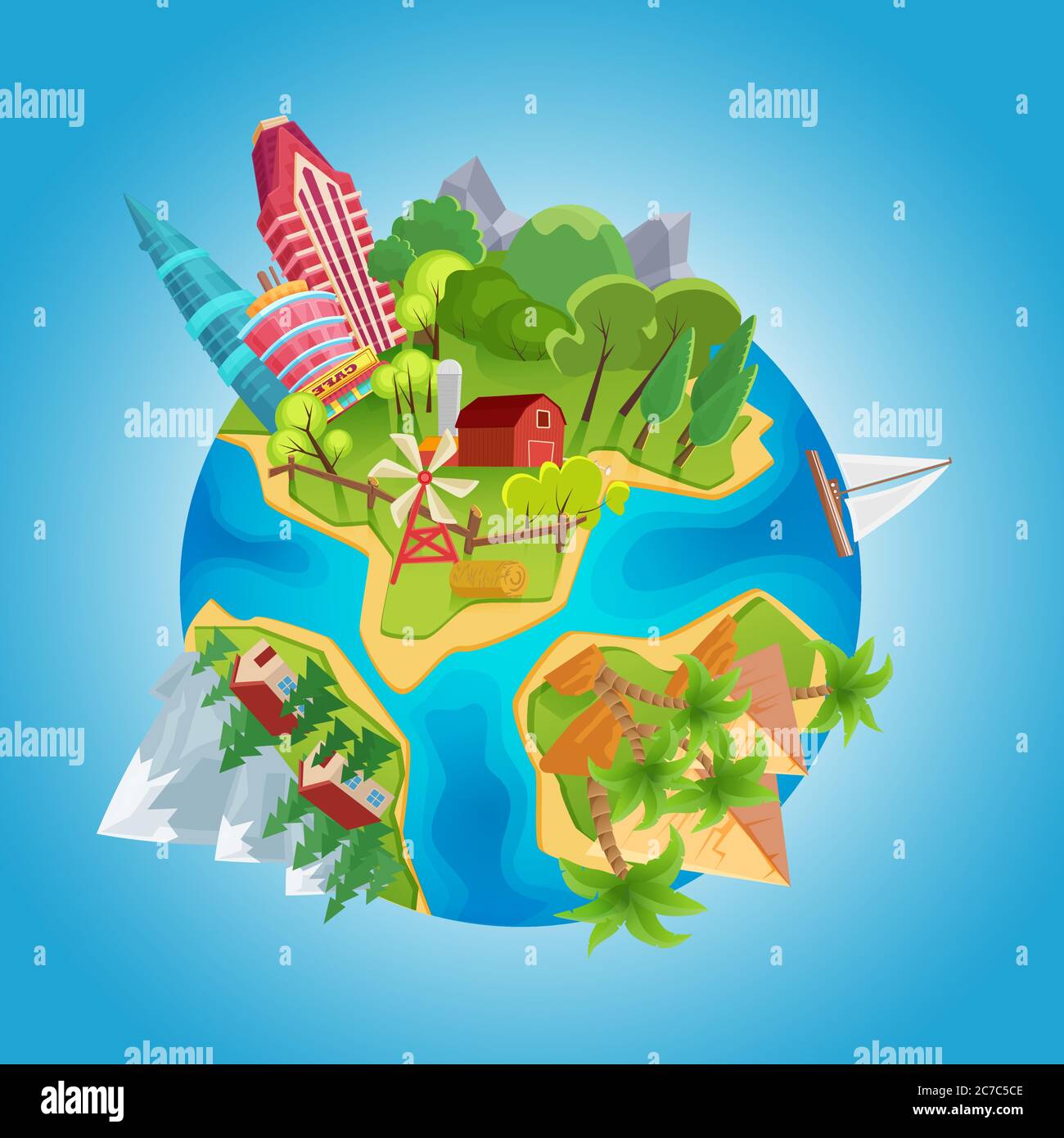 Globus Welt Cartoon Stockfotos und -bilder Kaufen - Alamy