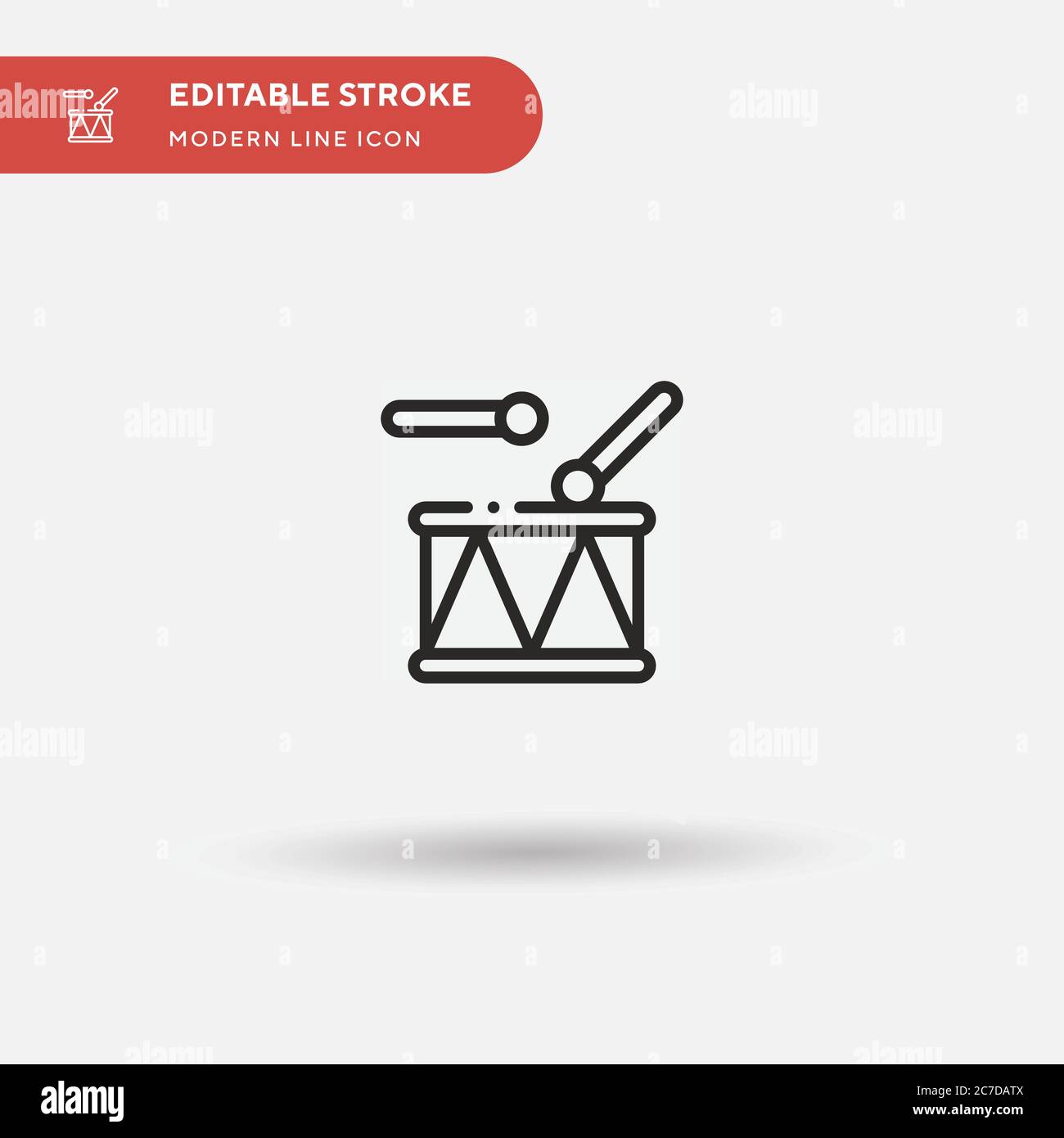 Symbol für einfachen Vektor der Trommel. Illustration Symbol Design ...