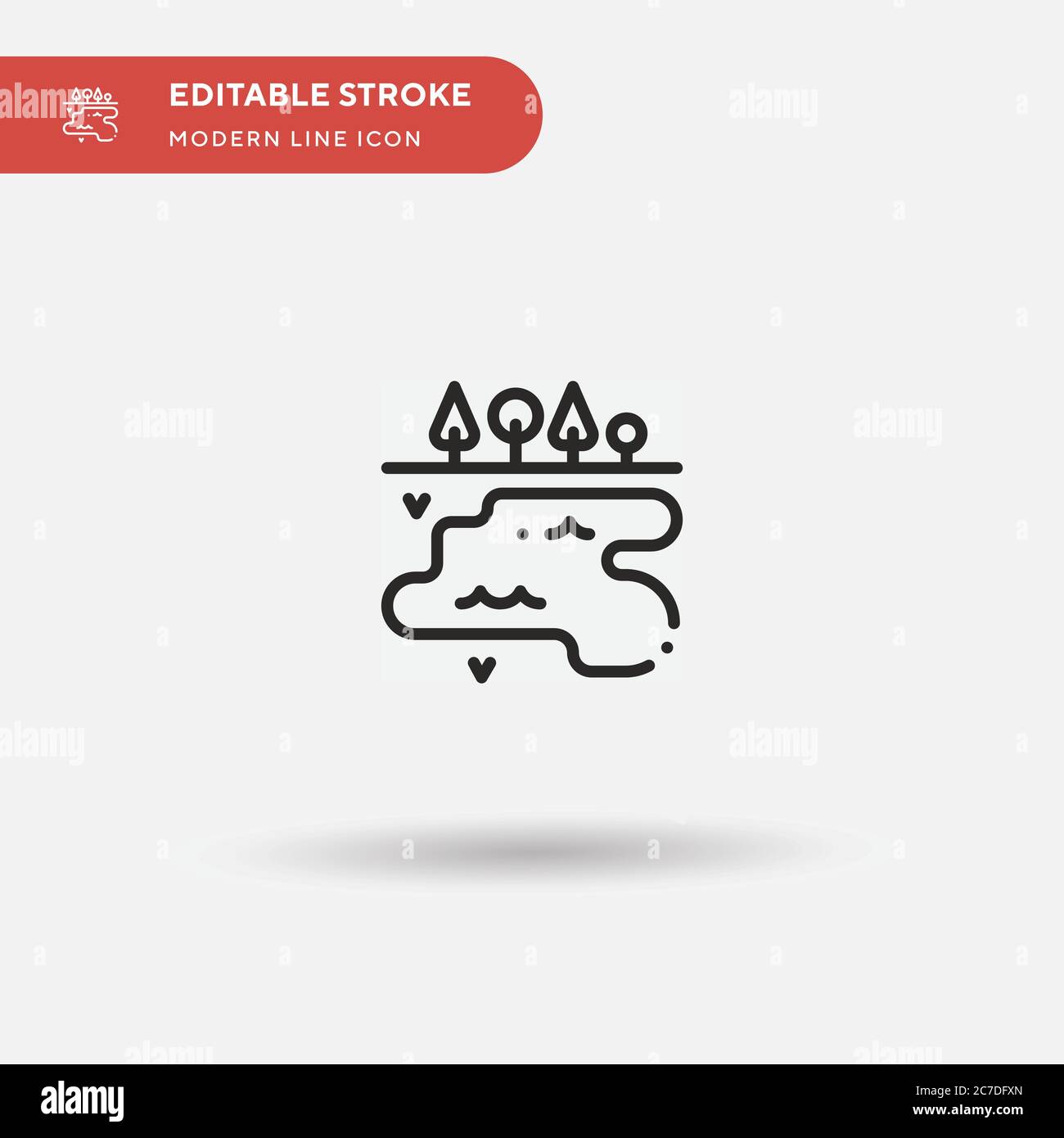 Lake Simple Vektor-Symbol. Illustration Symbol Design Vorlage für Web ...