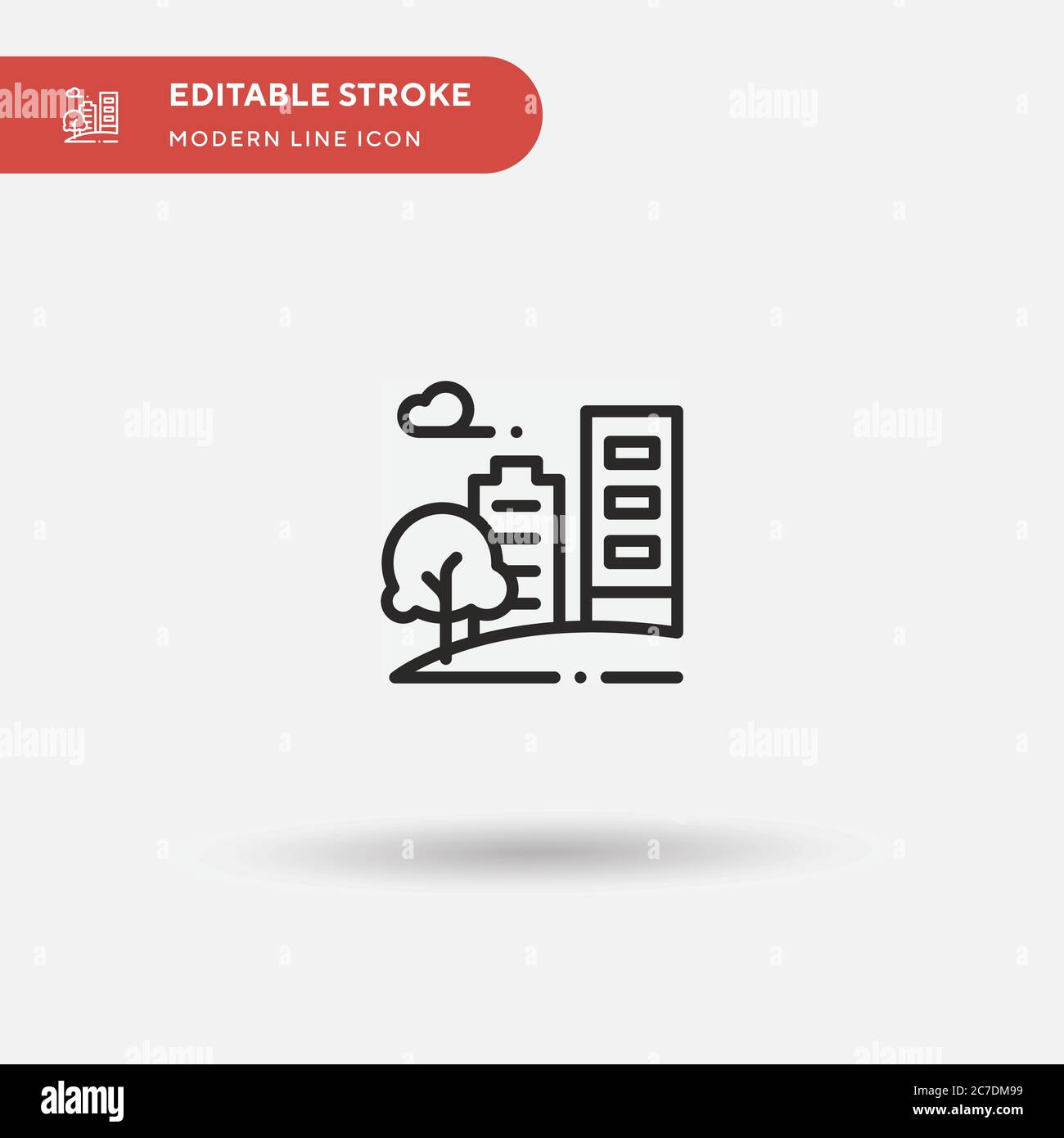 Einfaches Vektorsymbol Stadt. Illustration Symbol Design Vorlage für ...