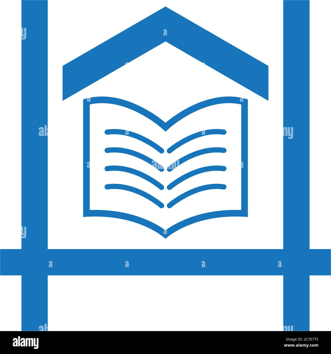 Startseite Schule Logo Symbol Vektor Illustration Stock-Vektorgrafik ...