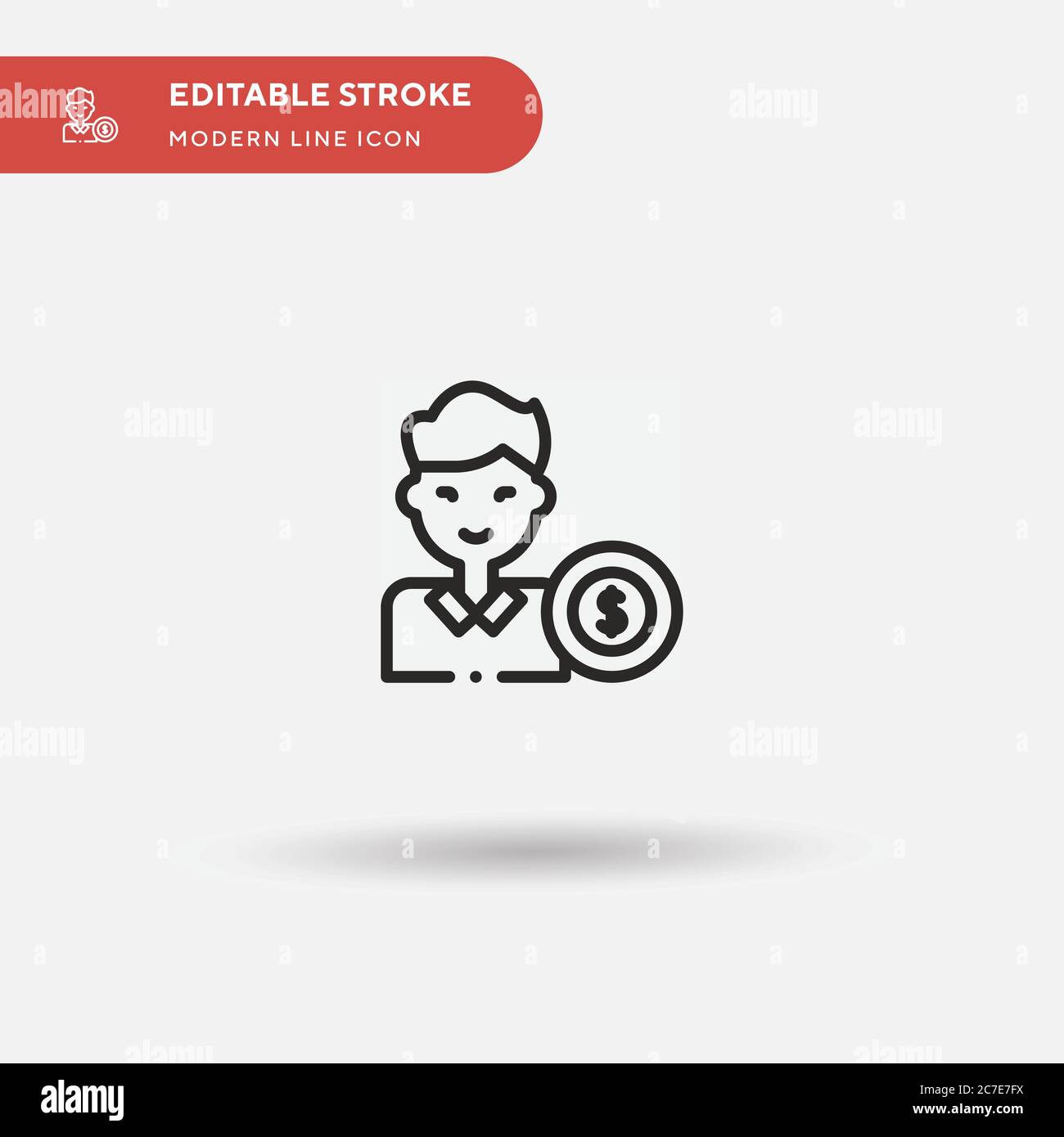 Einfaches Vektorsymbol für Banker. Illustration Symbol Design Vorlage ...