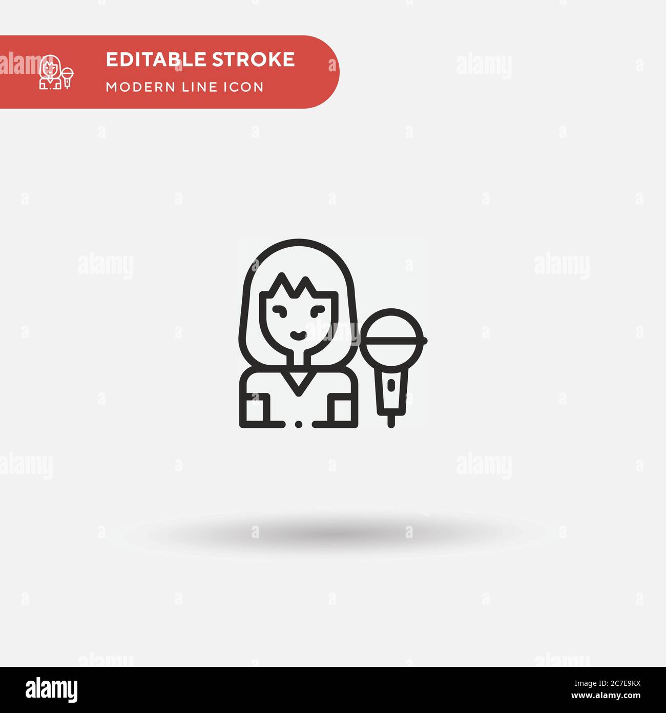 Einfaches Vektorsymbol für Sänger. Illustration Symbol Design Vorlage ...