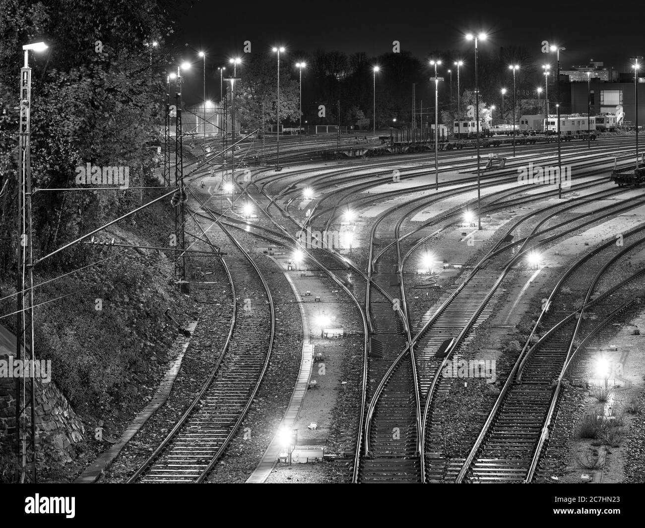Gleise, Bahngleise, Rangierbahnhof, Bahnhof, Bahnhofsbereich, Schalter ...