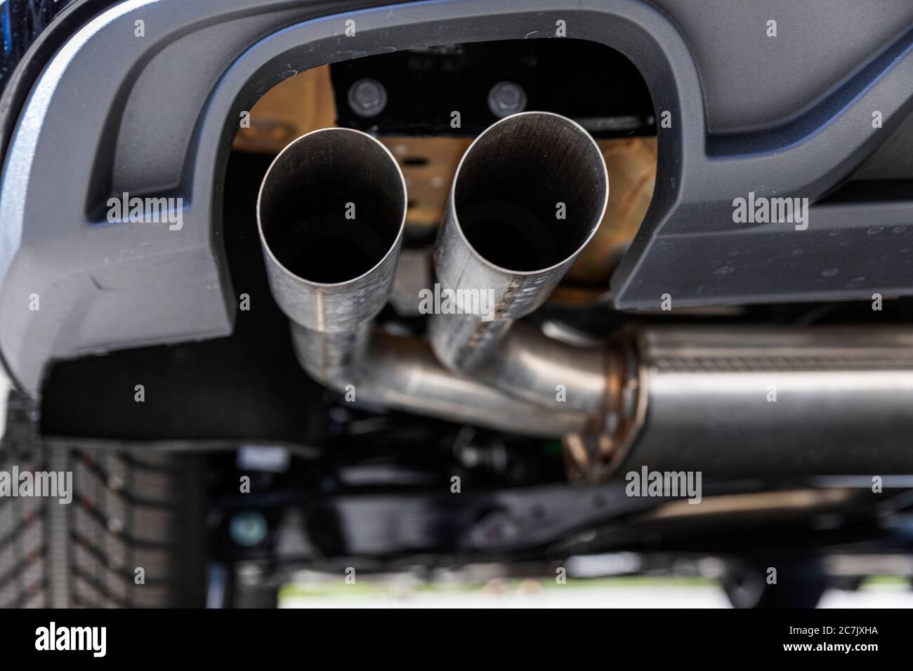 Auto Auspuff Endrohr, Detail, Symbol, Feinstaub, Auspuff Skandal ...