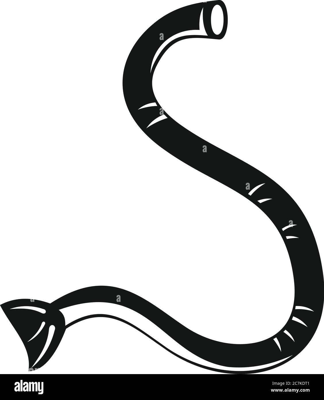 Symbol für Parasiten-Wurm. Einfache Illustration von Parasitenwurm ...