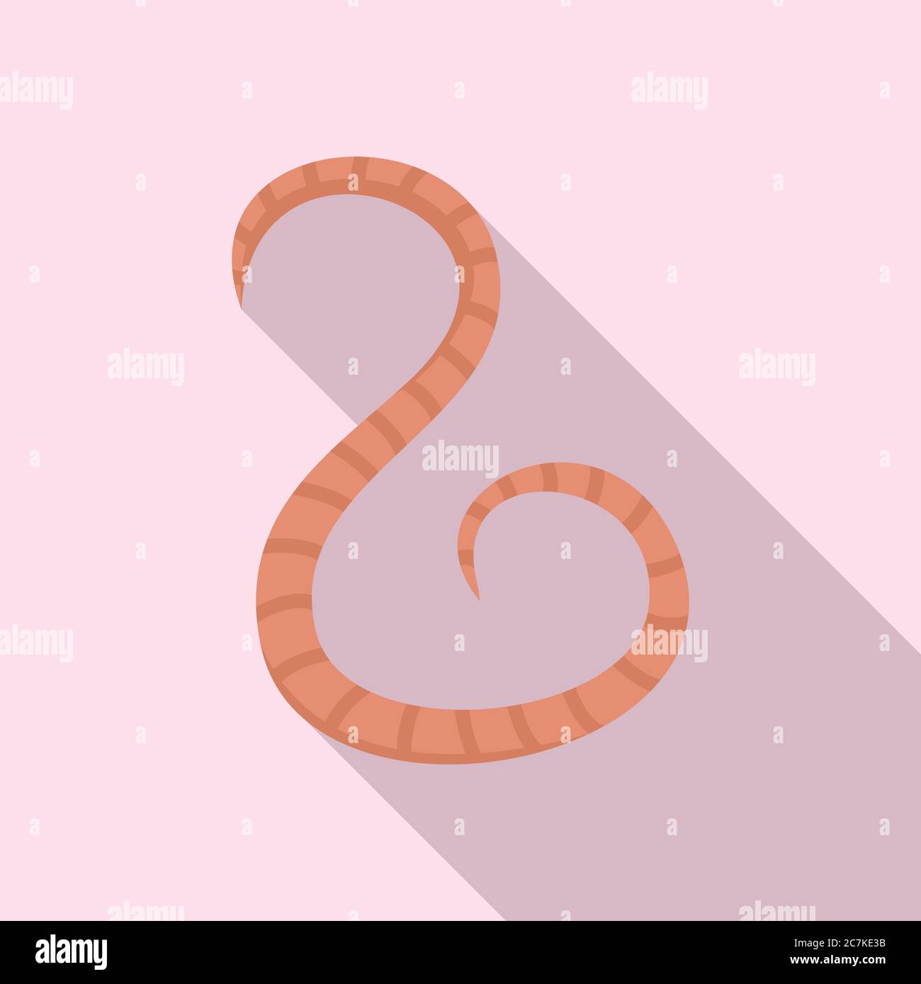 Symbol für den Wurm. Flache Abbildung des Bodenwurm Vektor-Symbol für ...