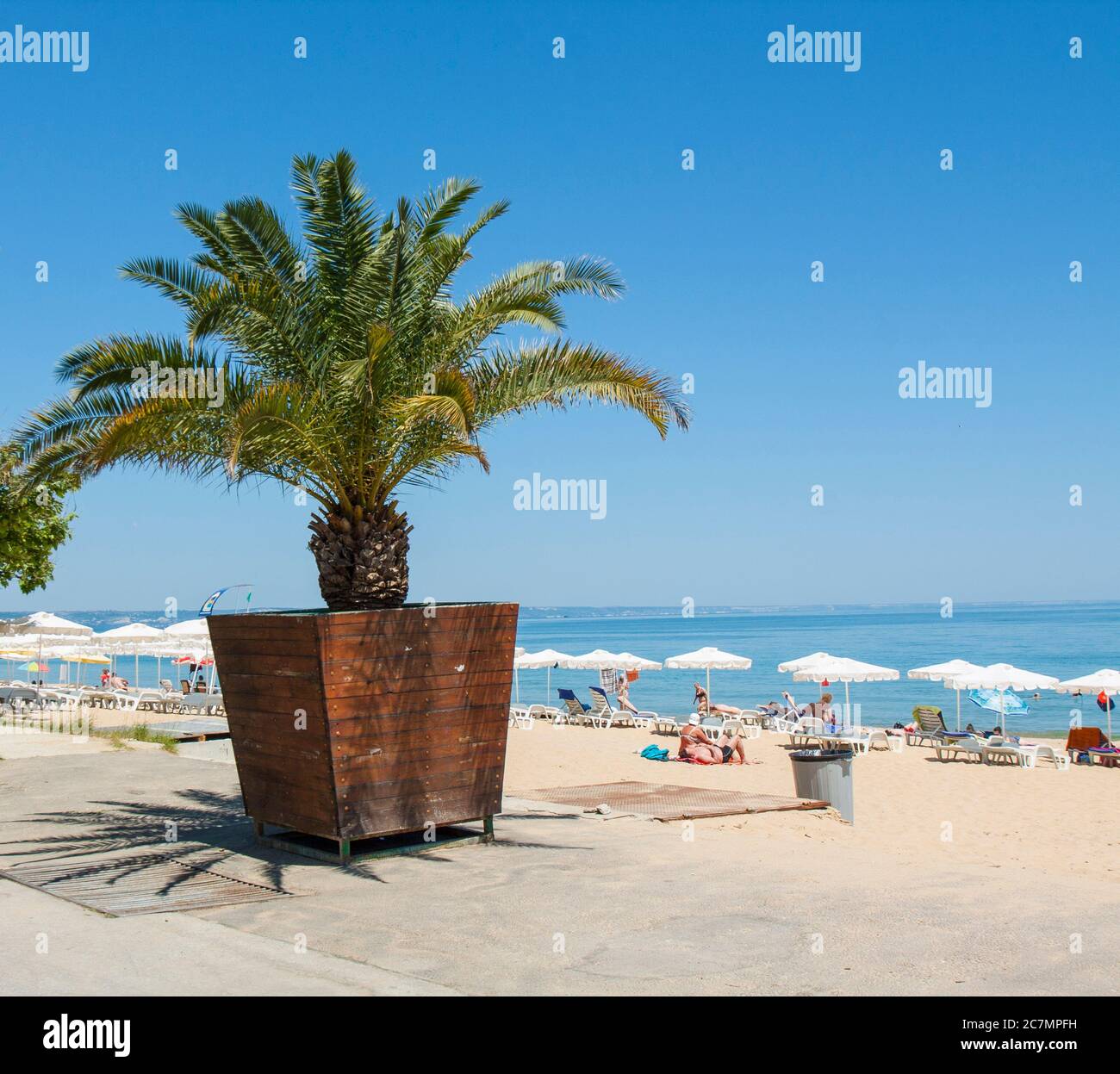 Strand am Goldstrand, Goldstrand, Varna, Bulgarien Stockfotografie - Alamy