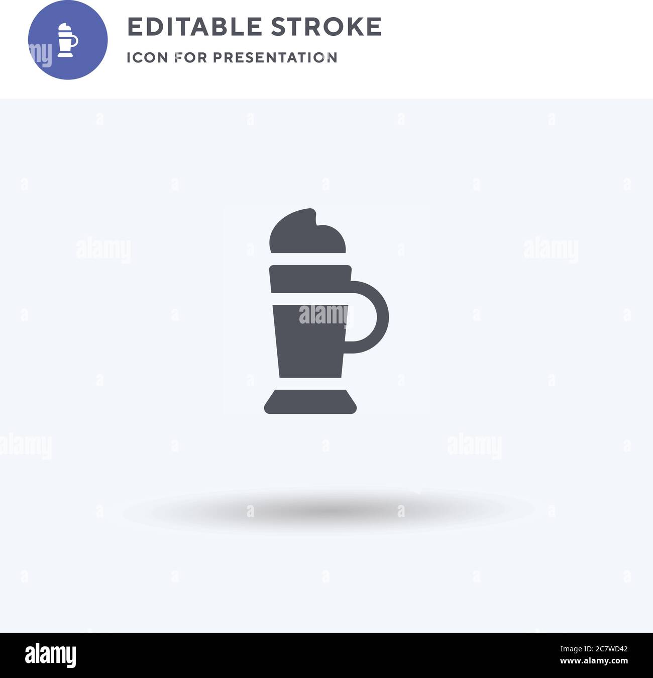 Irish Coffee Icon Vektor, gefüllt flaches Zeichen, solides Piktogramm ...
