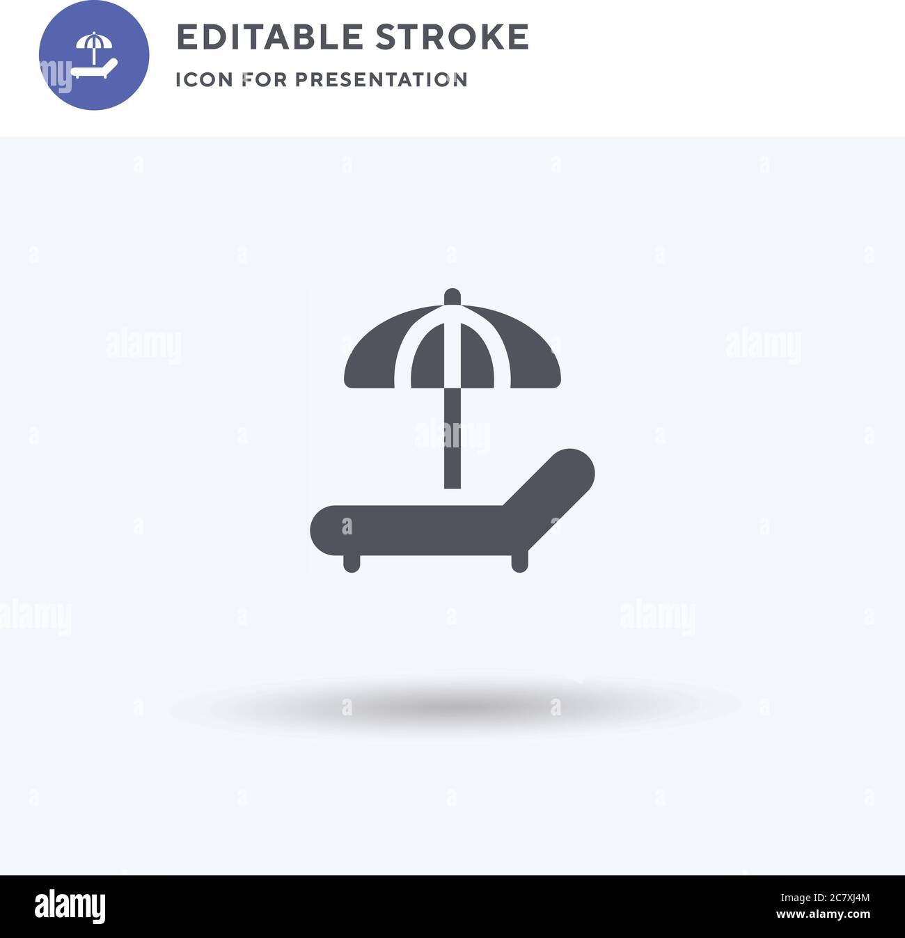 Strand-Icon-Vektor, gefülltes flaches Schild, solides Piktogramm ...