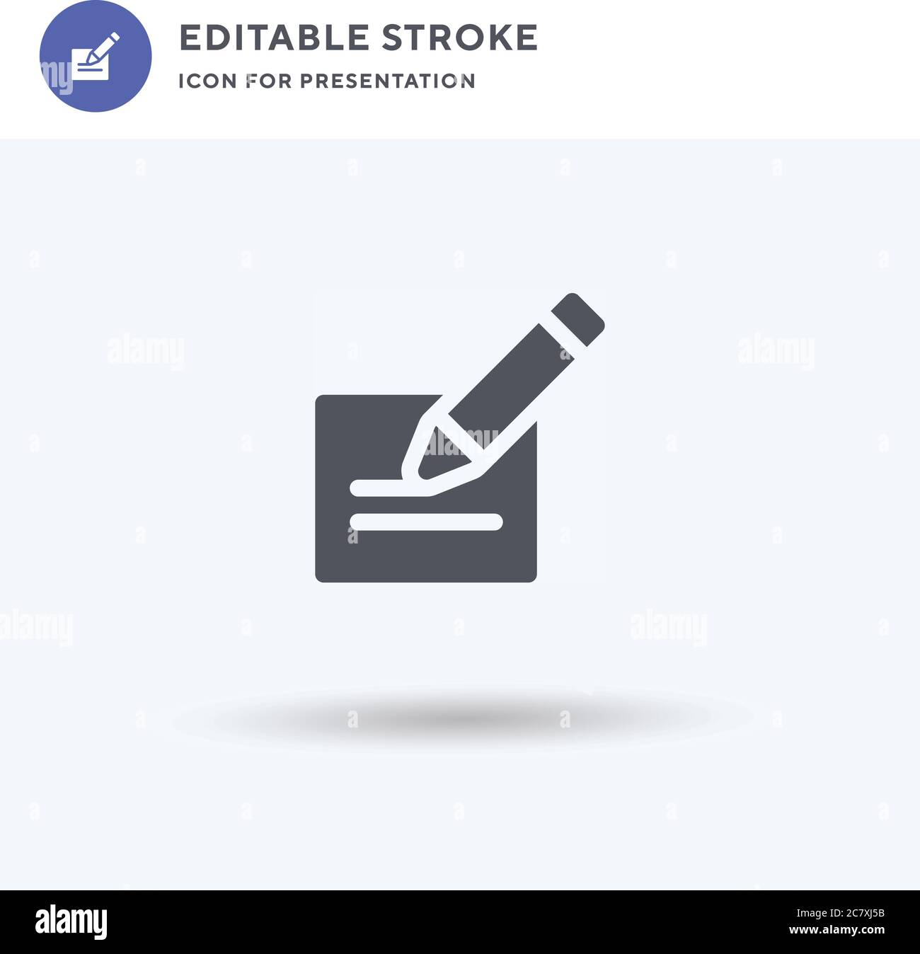 Schreiben Symbol Vektor, gefüllt flache Zeichen, solide Piktogramm ...