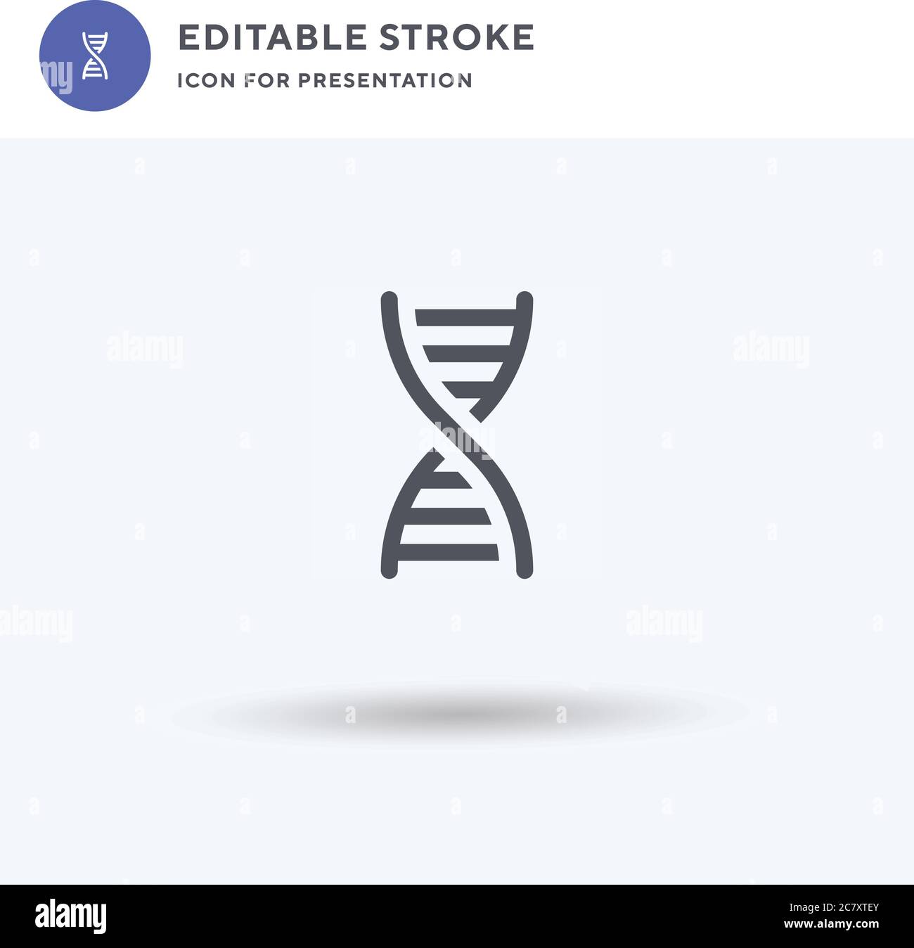 DNA-Symbolvektor, gefülltes flaches Zeichen, solides Piktogramm ...