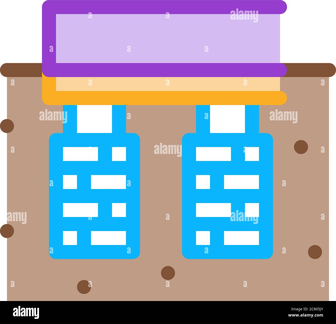 Haus Fundament Symbol Vektor Umriss Illustration Stock-Vektorgrafik - Alamy