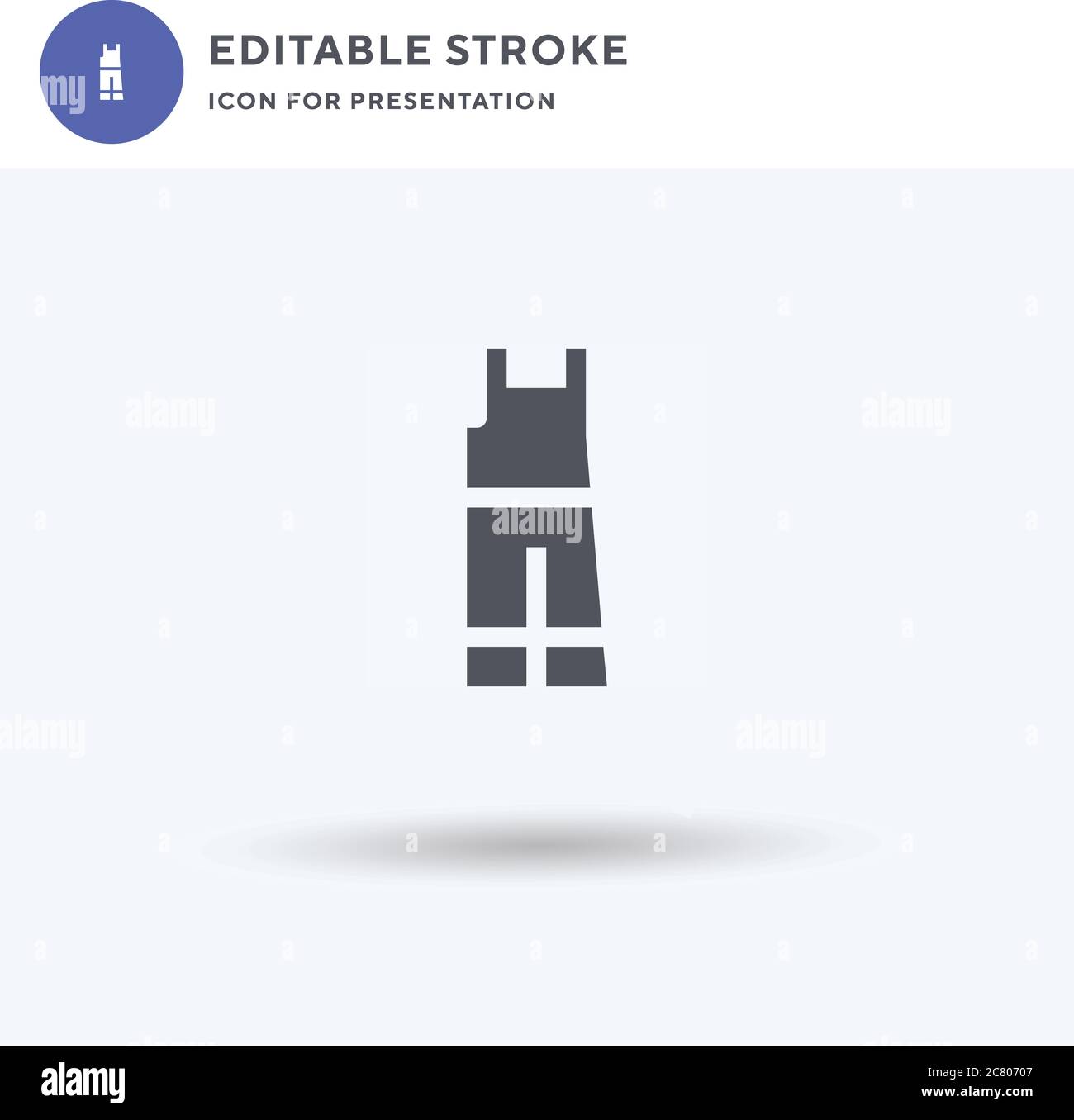 Overall Icon Vektor, gefüllt flache Zeichen, solides Piktogramm ...