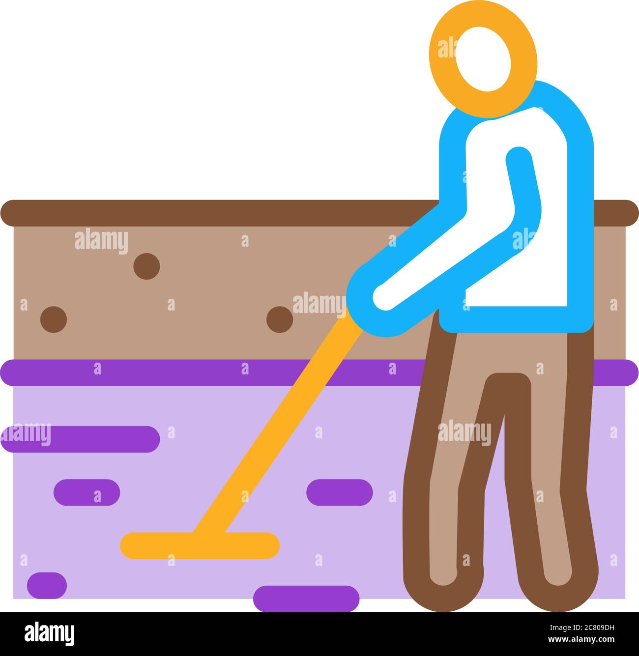 Haus Fundament legen Symbol Vektor Umriss Illustration Stock ...