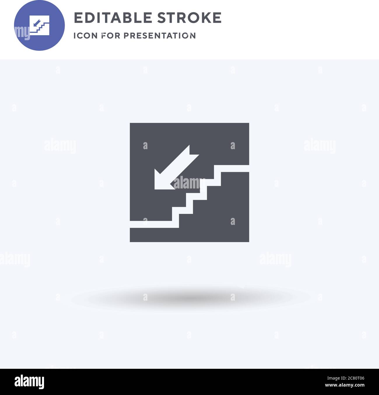 Nach unten Symbol Vektor, gefüllt flache Zeichen, solide Piktogramm ...