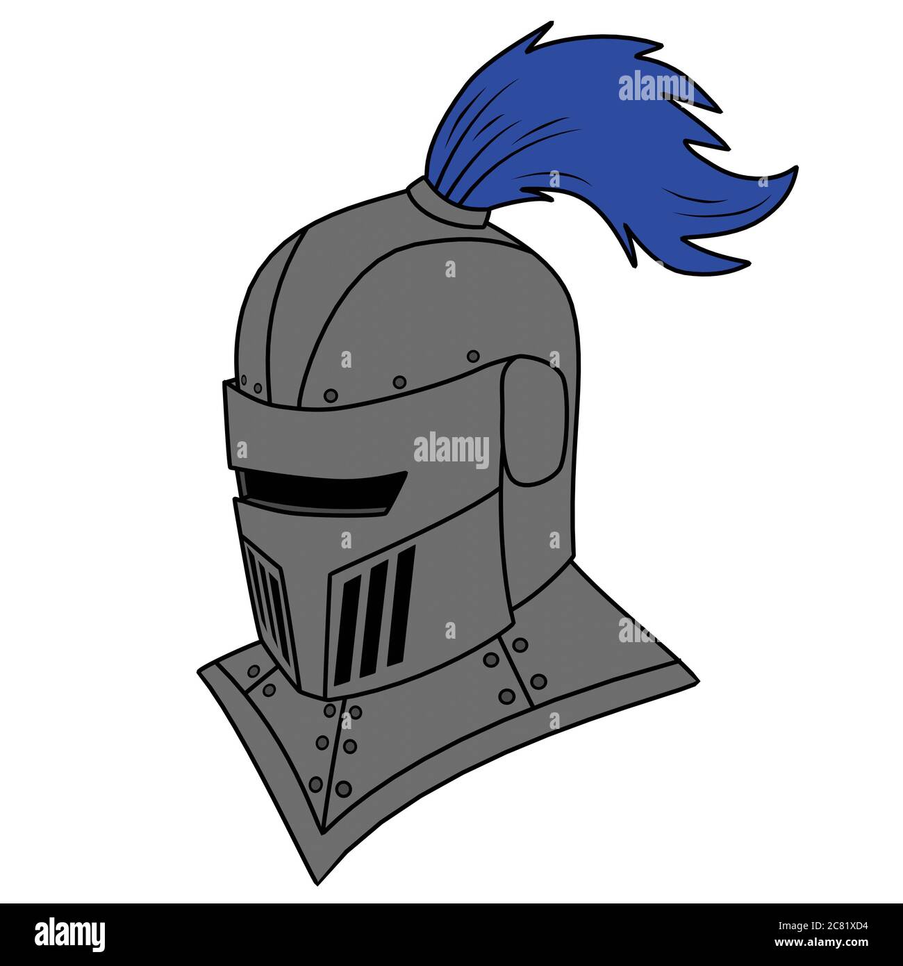 Knight Armor Helmet Illustration Stockfotos und -bilder Kaufen - Alamy