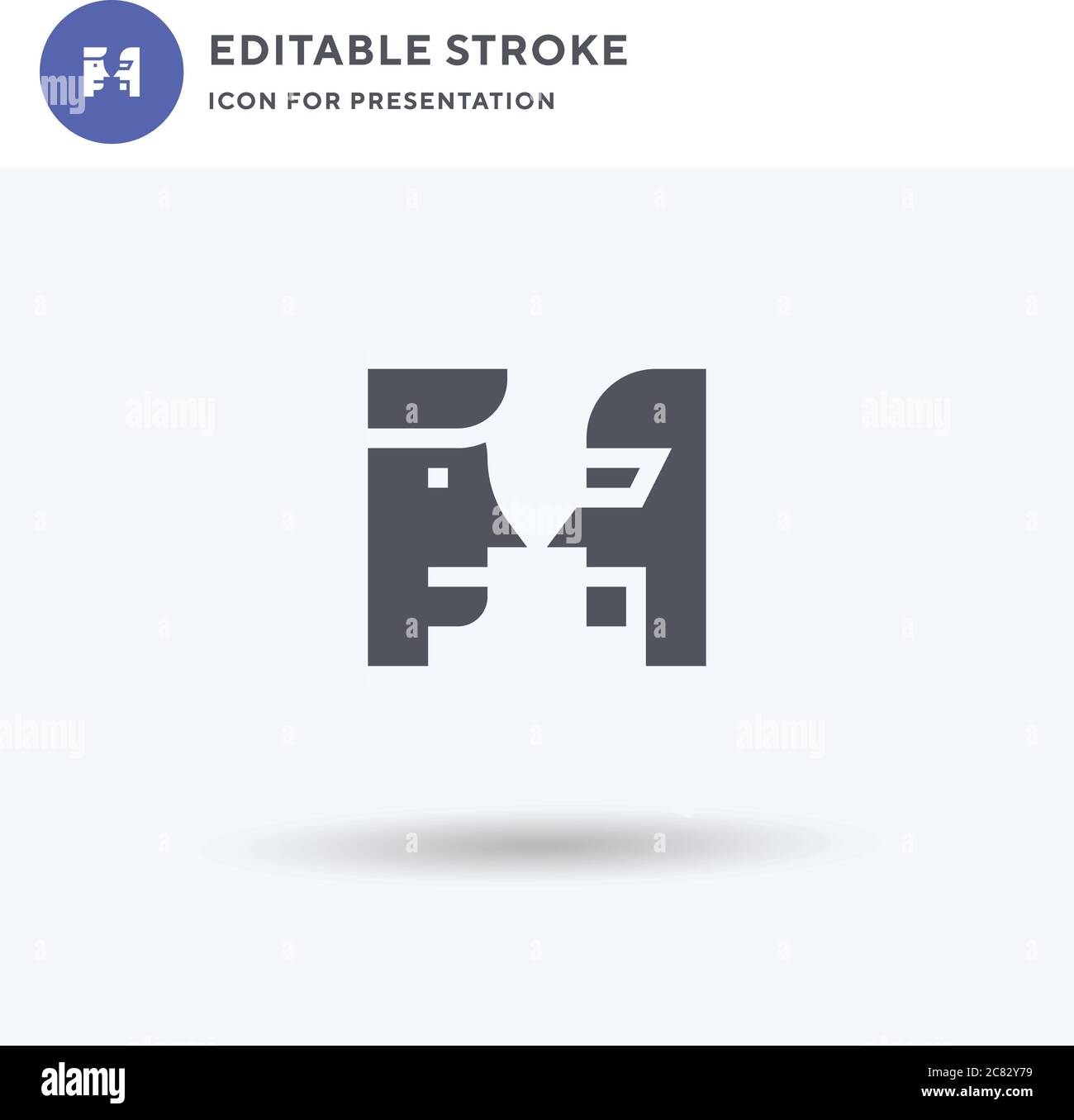 Turing Test Icon Vektor, gefülltes flaches Zeichen, solides Piktogramm ...