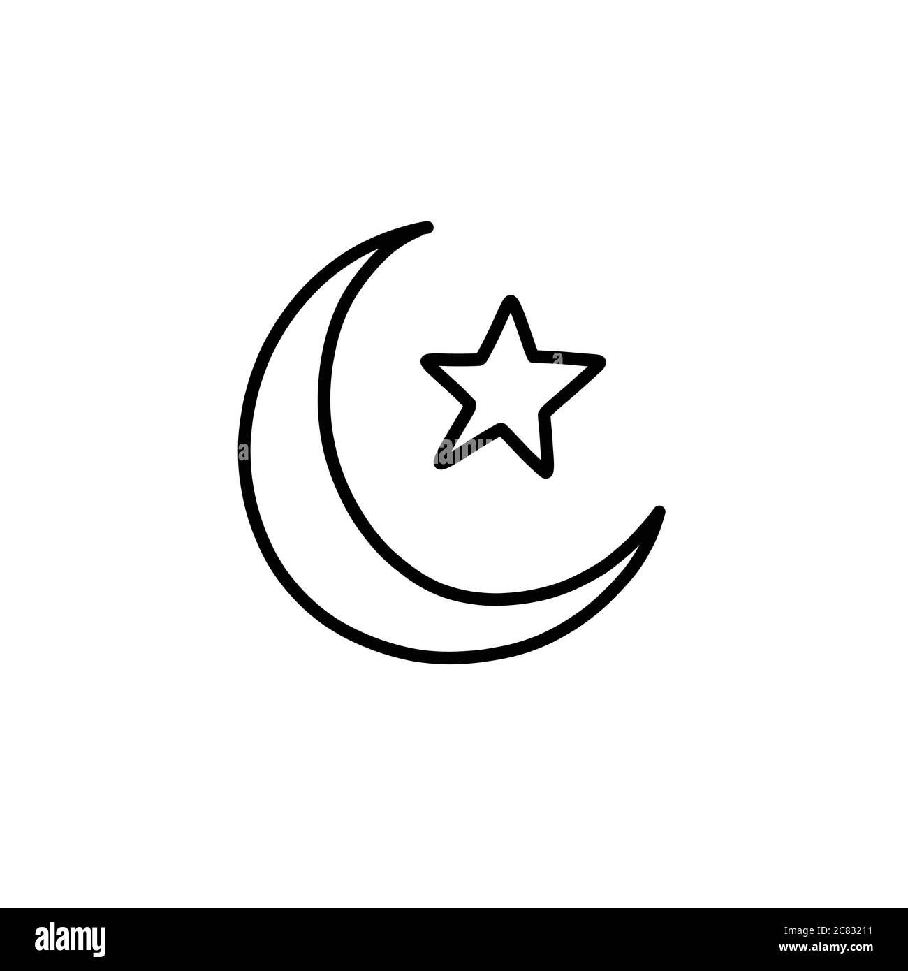 Symbol des islam Doodle Symbol, Vektor-Illustration Stock-Vektorgrafik ...