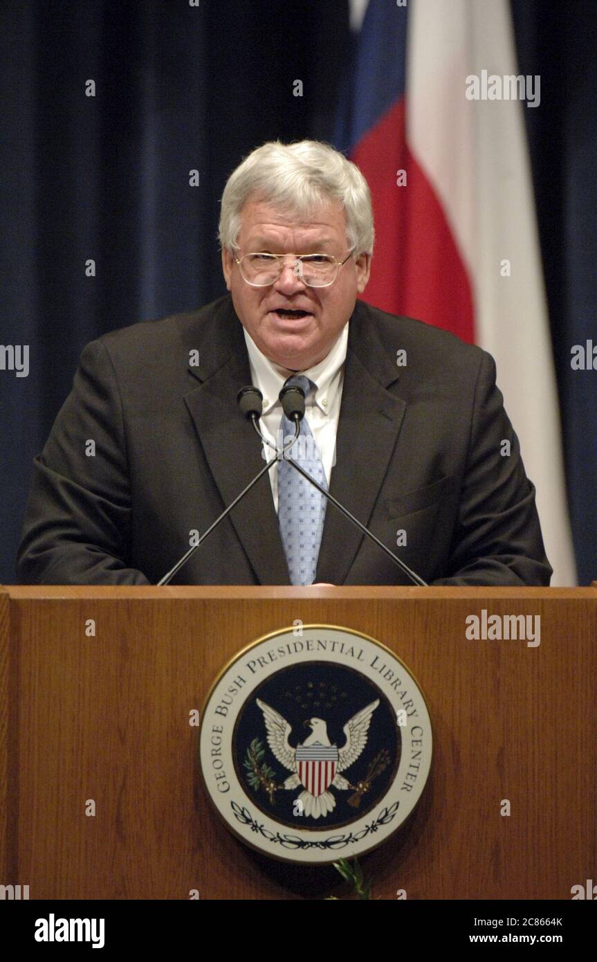 College Station, Texas USA, 7. November 2005: Der Sprecher des US ...