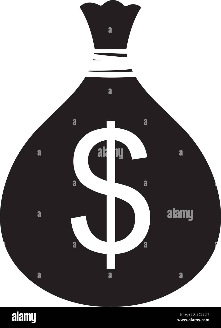 Geldbeutel-Symbol auf weißem Hintergrund, Silhouette Stil, Vektor ...