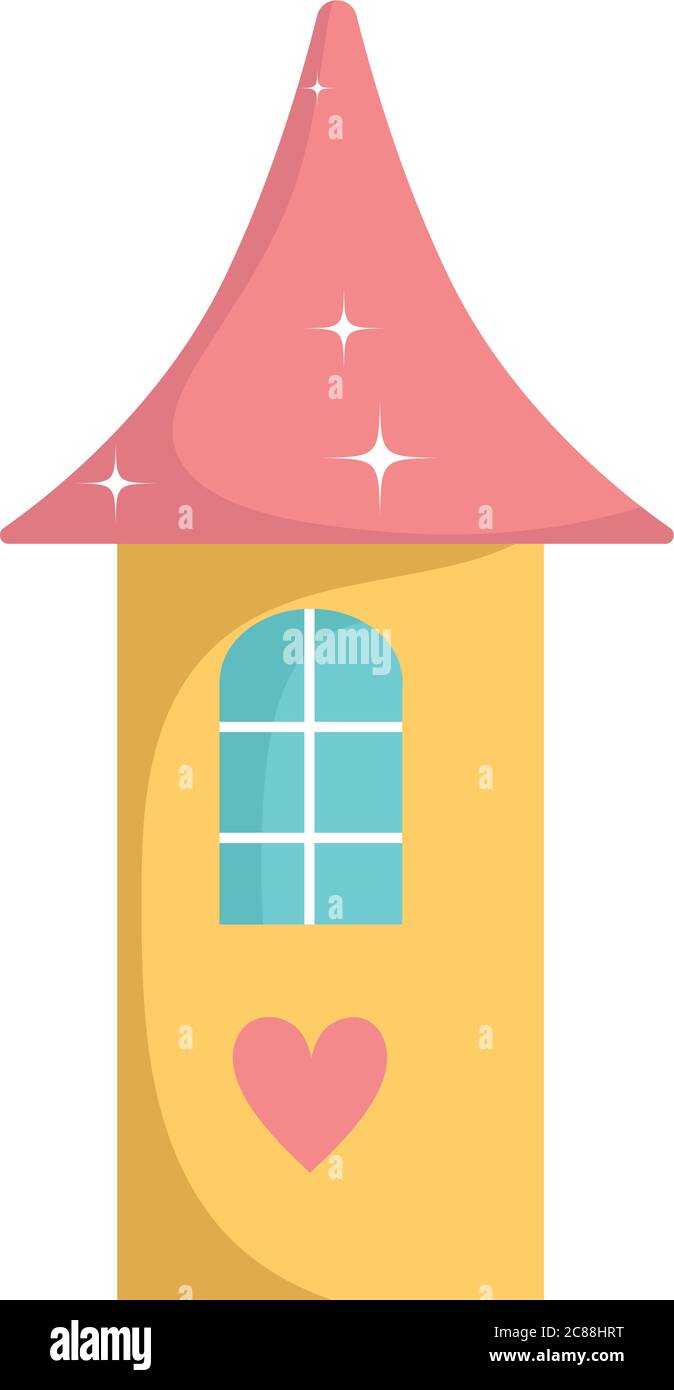 Cartoon Turm Märchen isoliert Symbol Design Vektor Illustration Stock ...