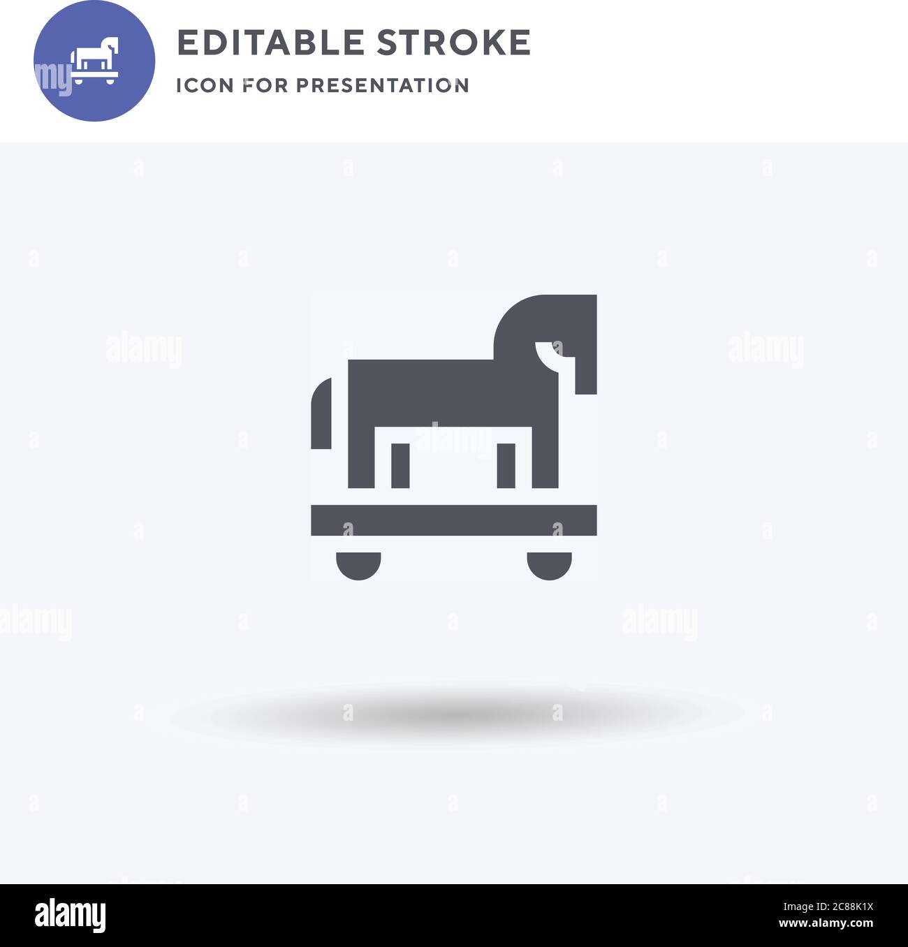 Trojan Horse Icon Vektor, gefüllt flache Zeichen, solide Piktogramm ...