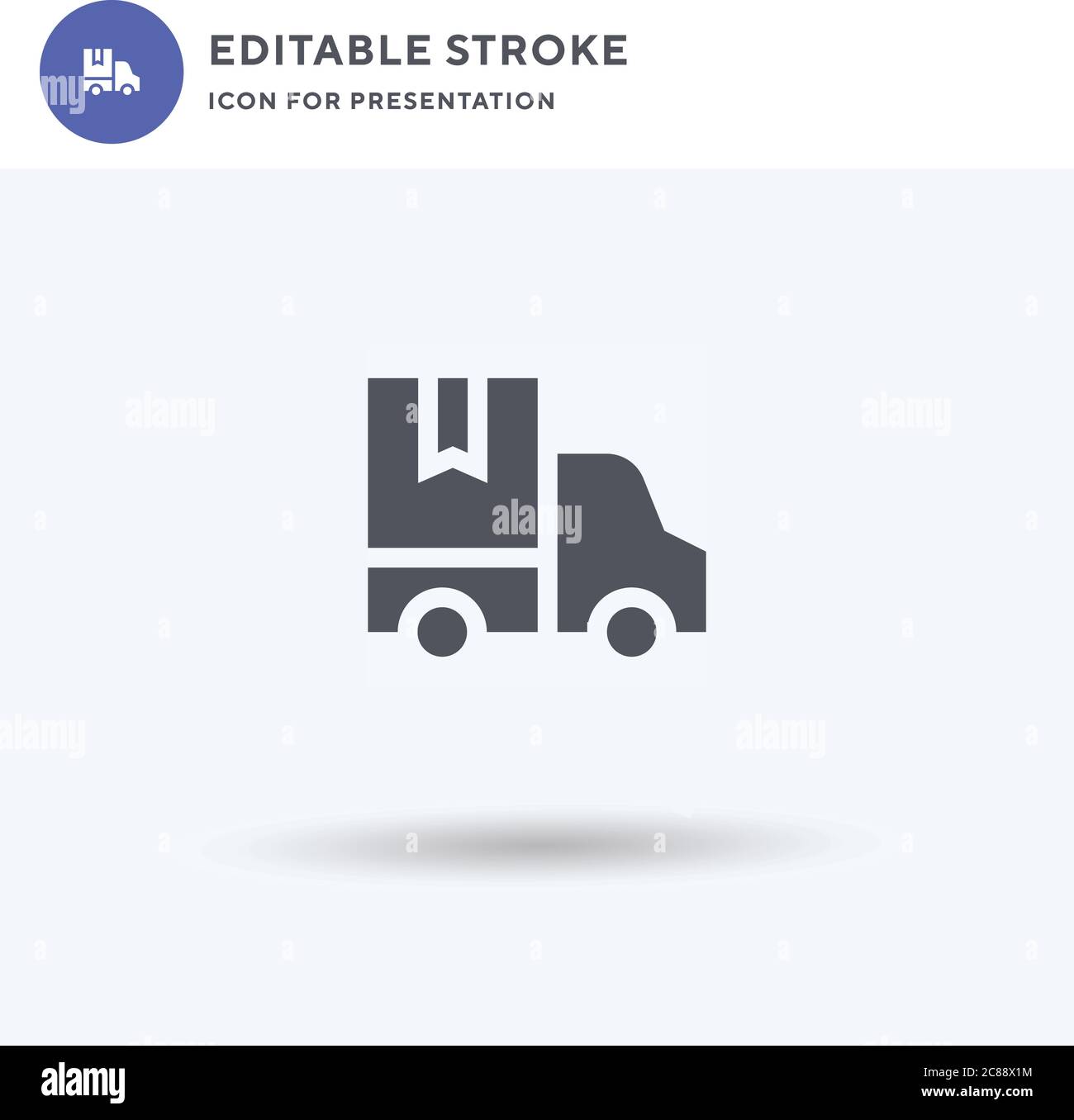 Lieferung Icon Vektor, gefüllt flache Zeichen, solide Piktogramm ...