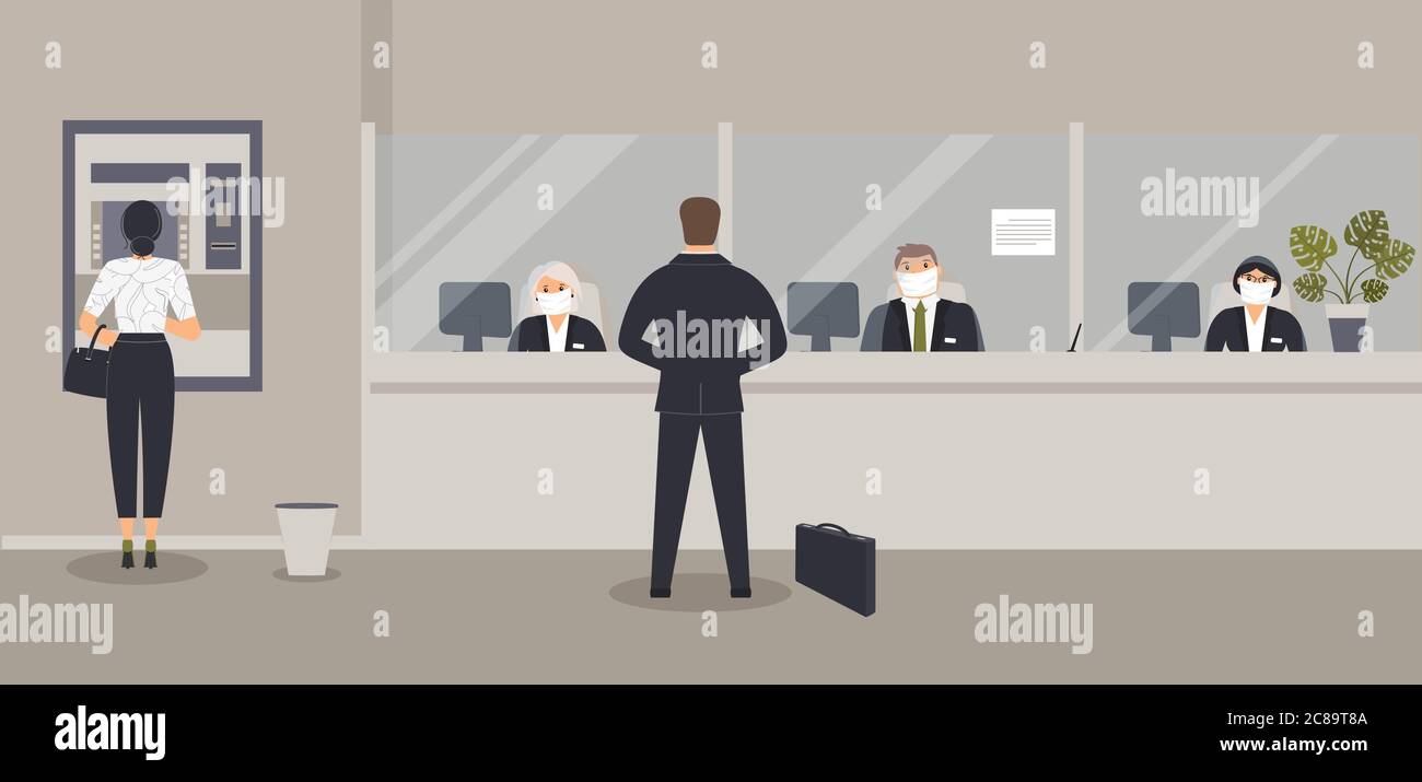 Banking hall Stock-Vektorgrafiken kaufen - Alamy