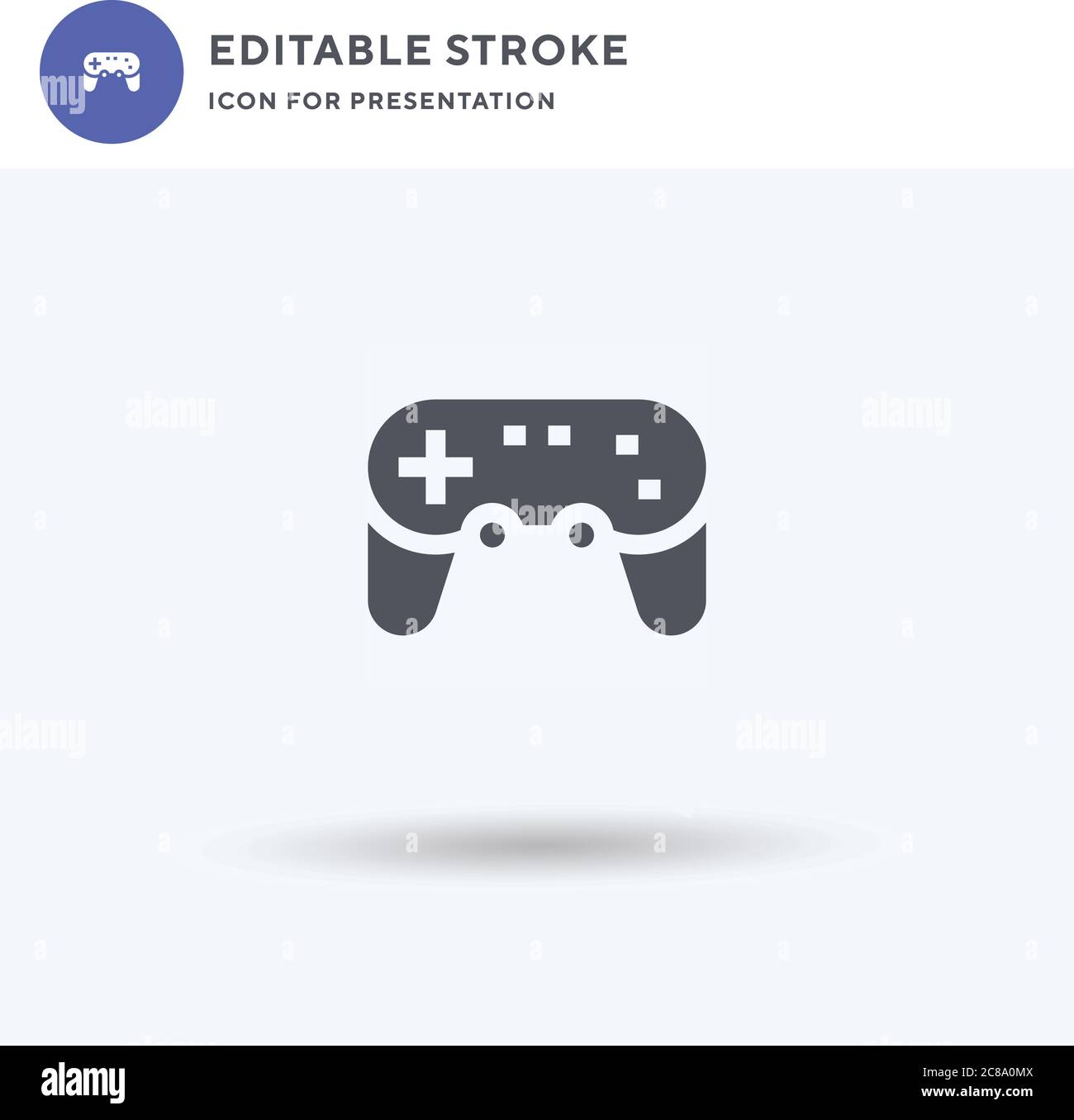 Game Controller Icon Vektor, gefüllt flache Zeichen, solide Piktogramm ...