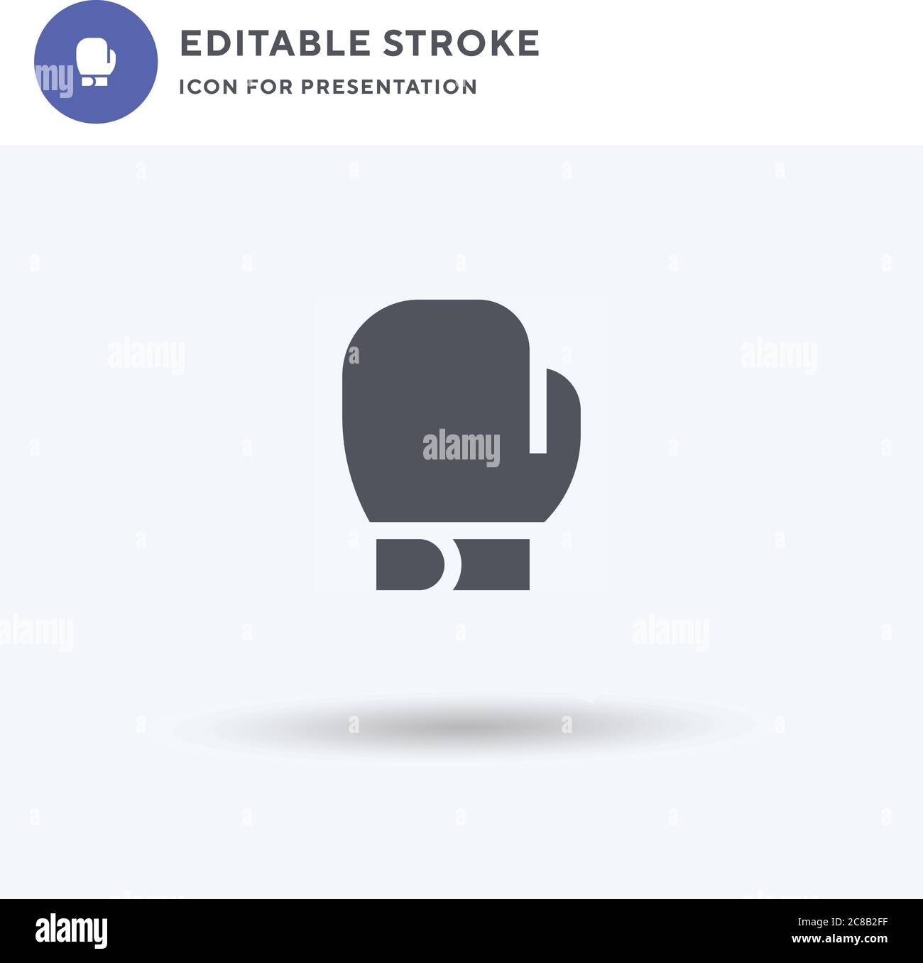 Boxing Glove Icon Vektor, gefüllt flaches Zeichen, solides Piktogramm ...