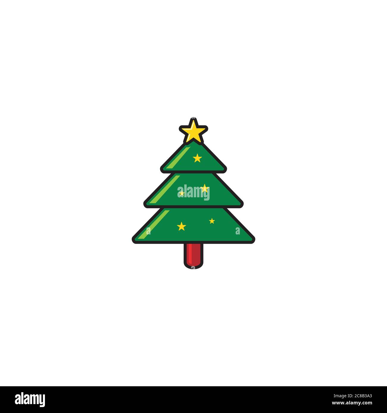Weihnachtsbaum Symbol Vektor Frohe Weihnachten And Glückliches Neues